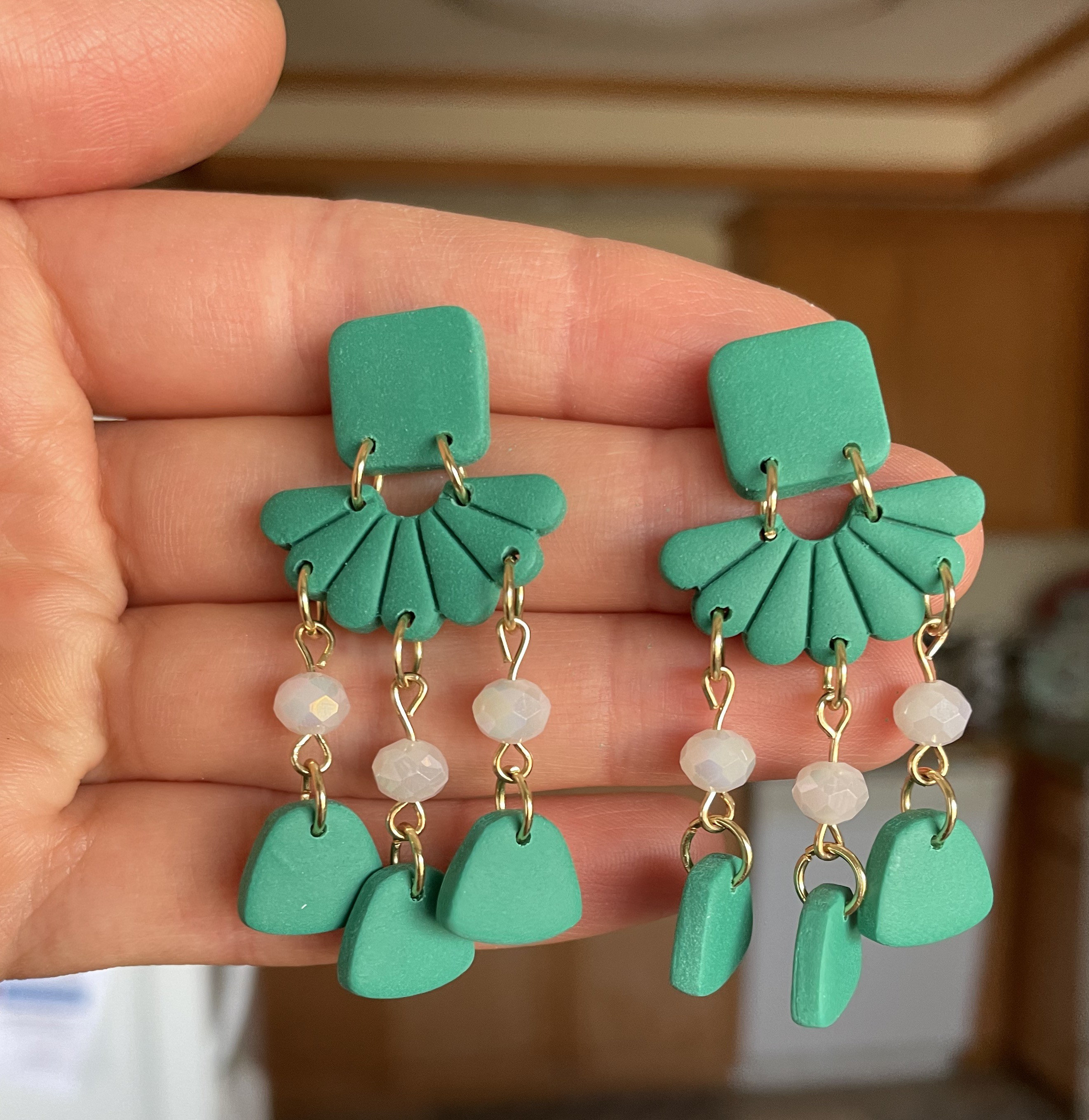 Fimo Ohrringe in Jade oder Pflaume Fimo Ohrringe - Etsy.de