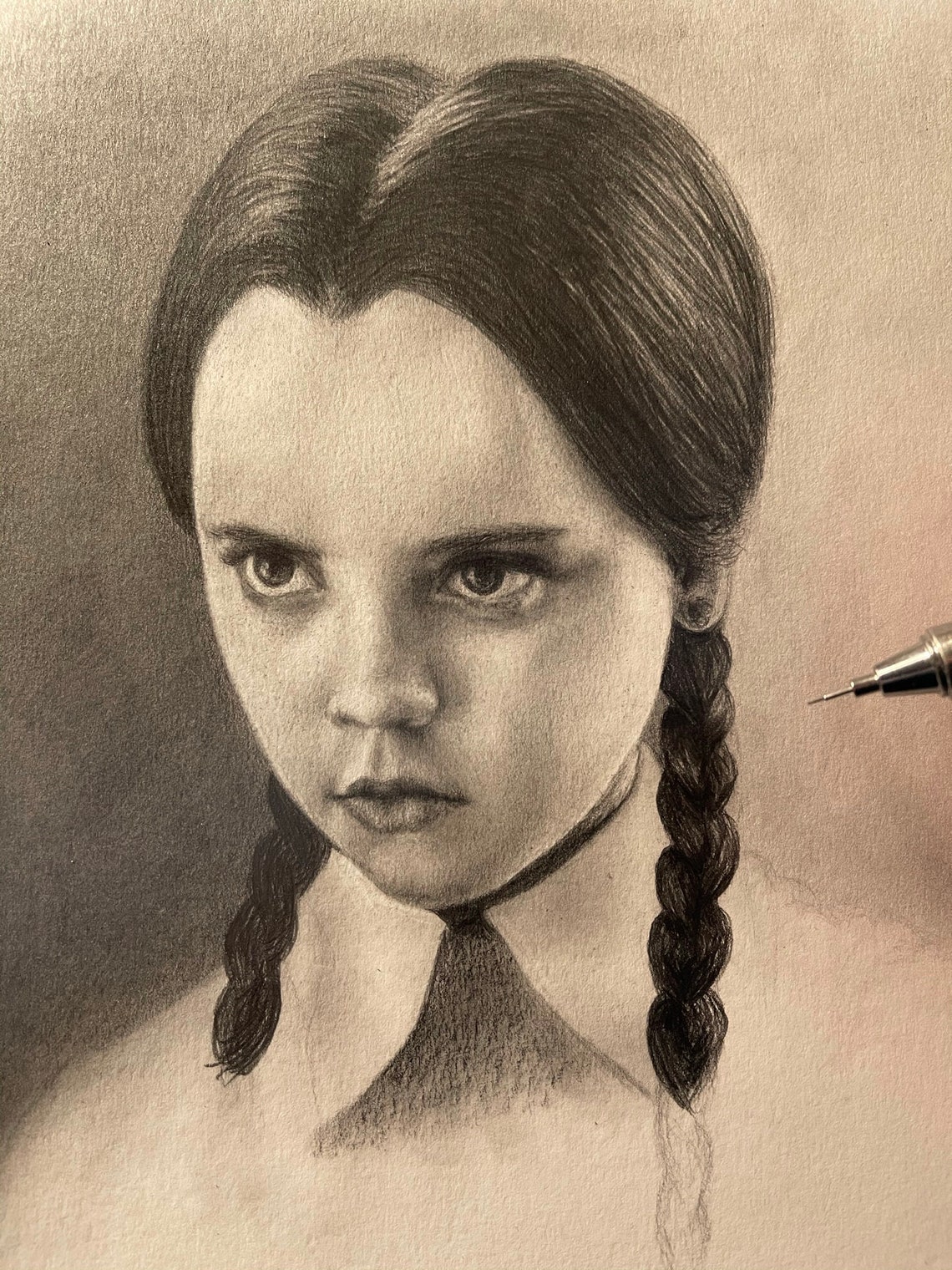 Fine Art 8x10 Print Illustrated Portrait of Christina Ricci as - Etsy