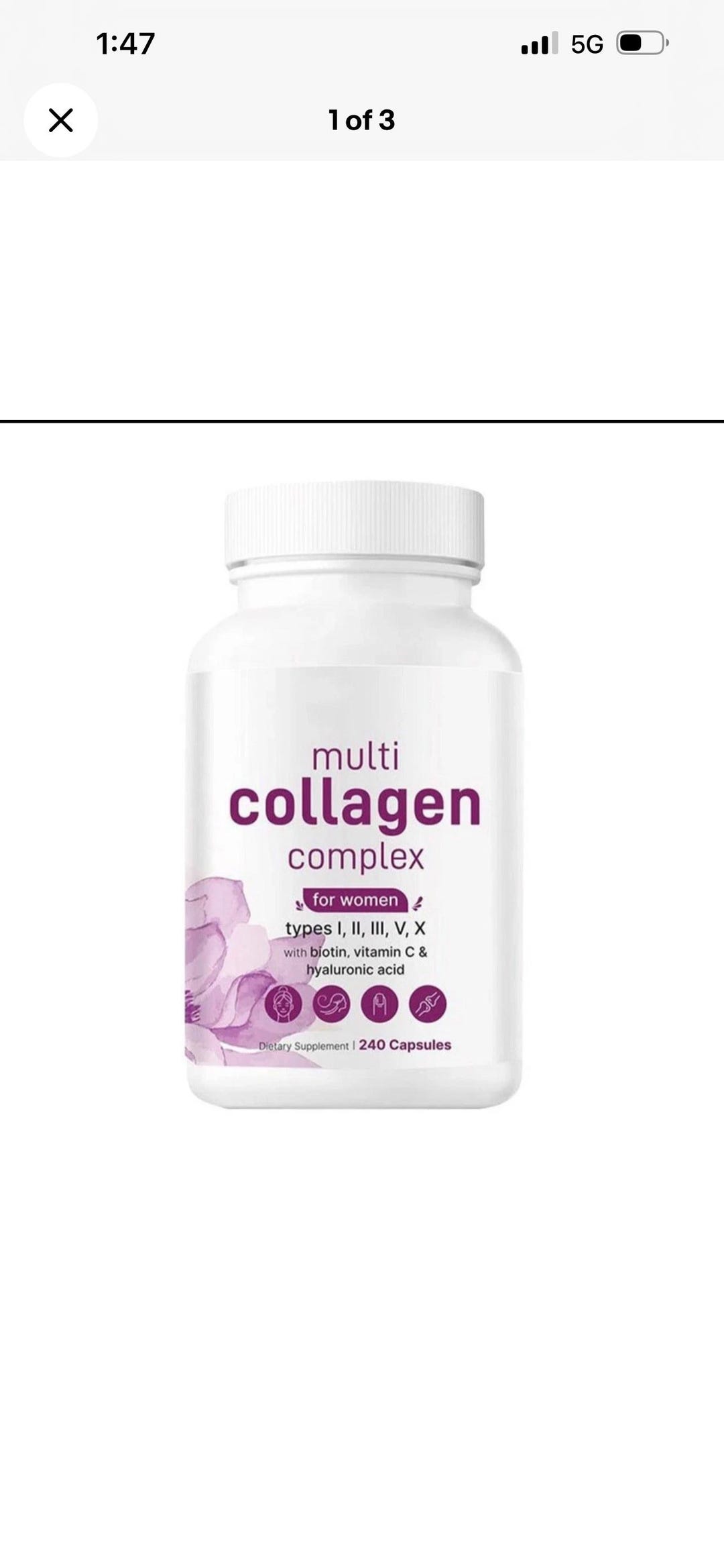 Multi Collagen 8 in 1 Complex for Women ~ 240 Capsules ~ Type I, II, III, V, X - Etsy