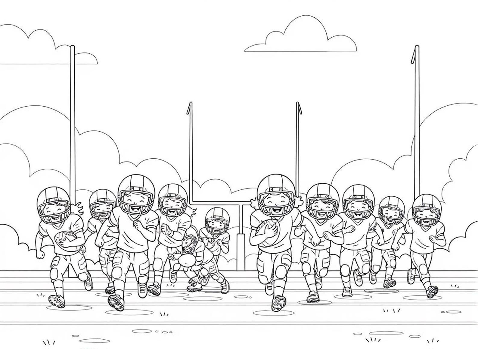 American Sports Coloring Pages for Kids | USA Sports Activity Coloring ...