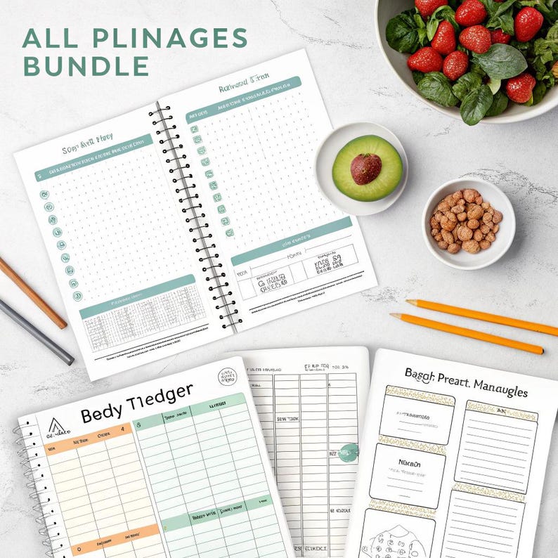 Fitness Planner Bundle - 2026 Printable Fitness Journal, Workout Log ...