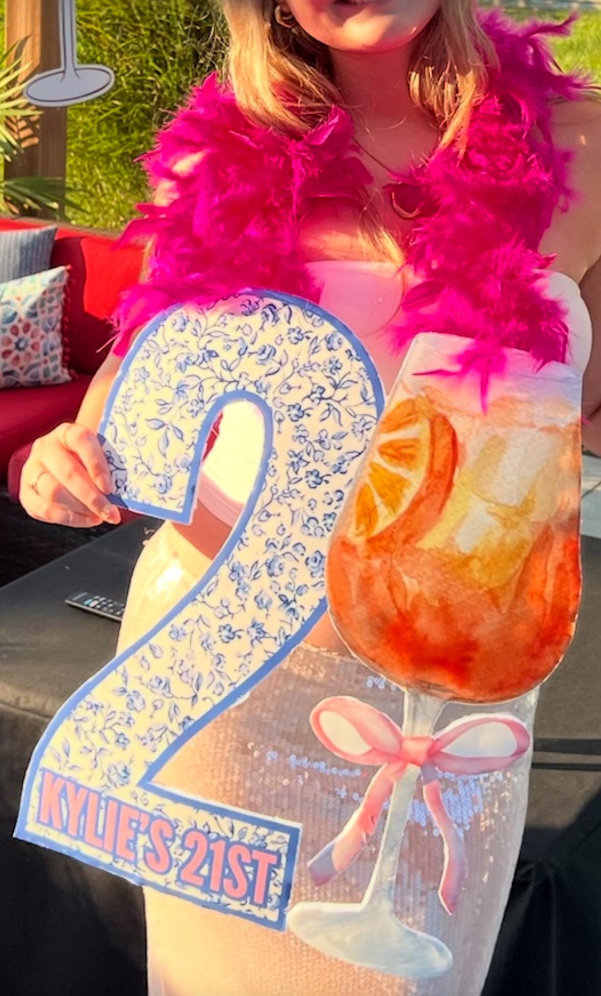 Custom 21st Birthday Sign | Birthday Neck Sign | 21st Sign | 21st ...