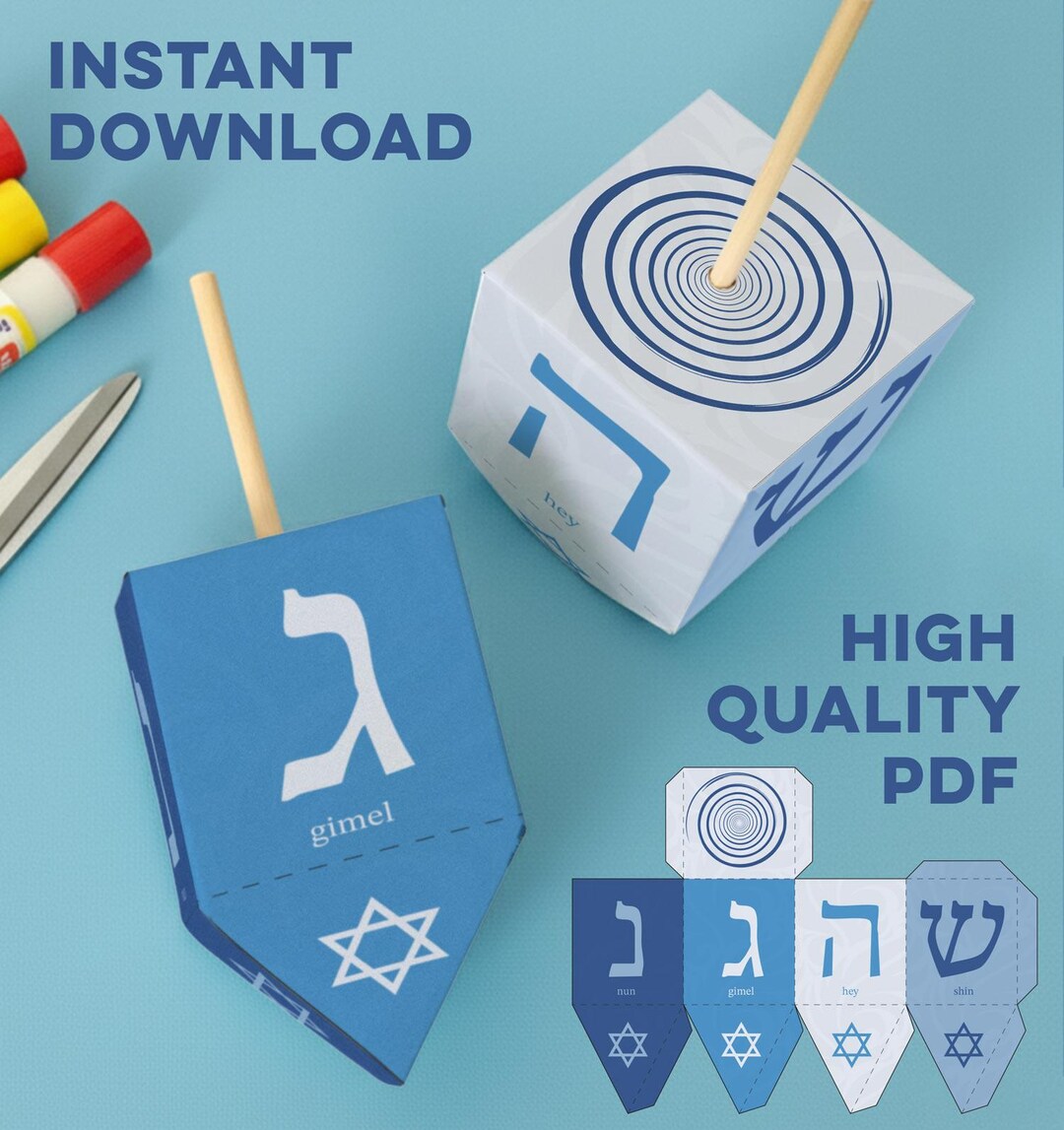 Printable Dreidel Template Hanukkah Craft for Kids Chanukah Activity ...