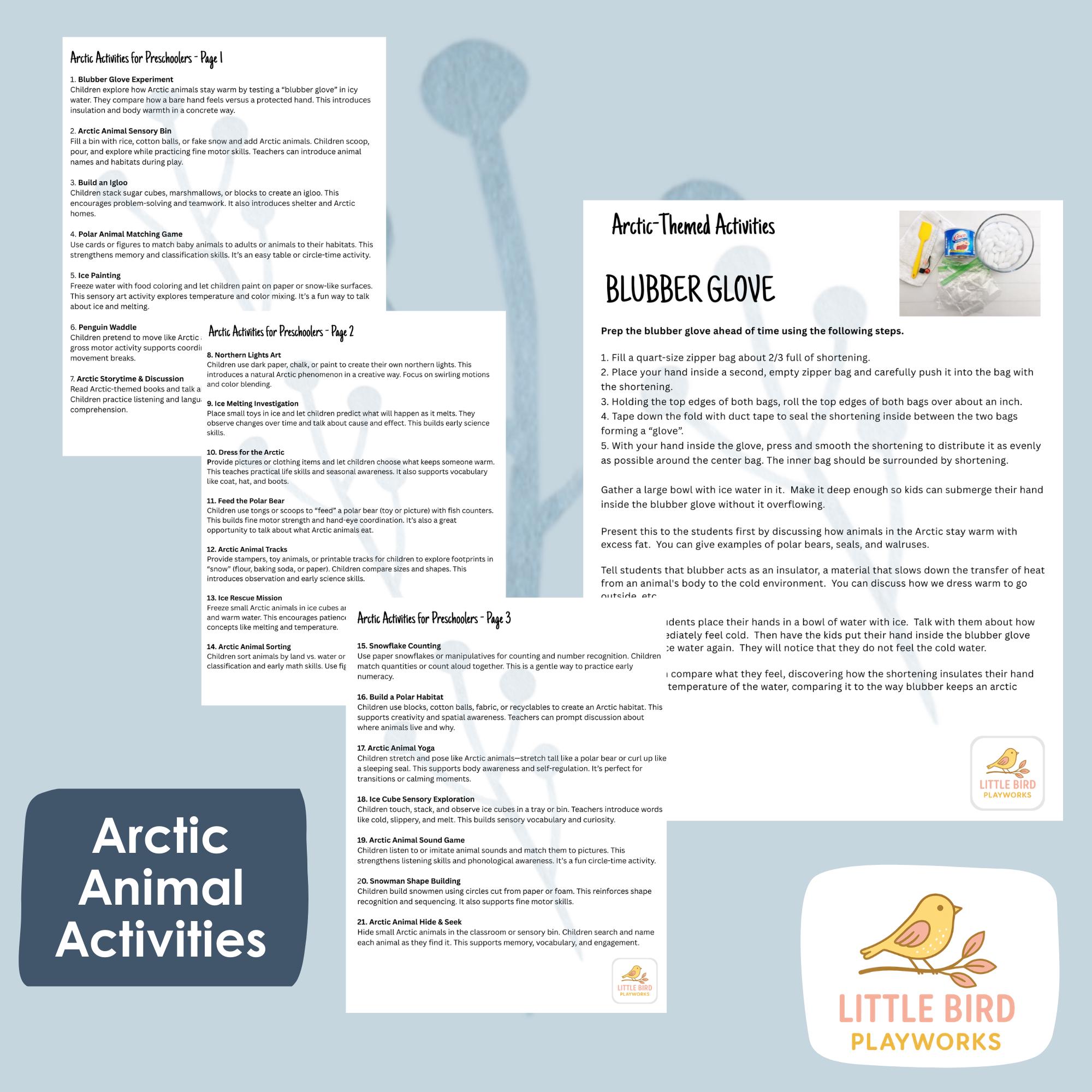 Arctic Animals Unit Study Homeschool Learning Materials Educational ...
