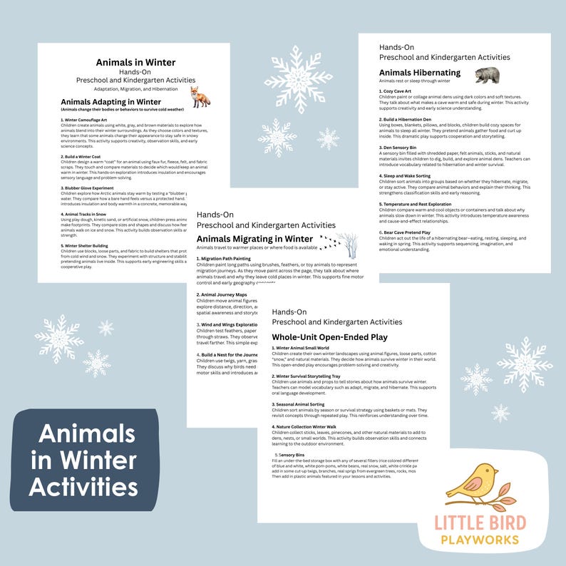 Animals in Winter Unit Hibernation Lessons Homeschool Hibernation ...
