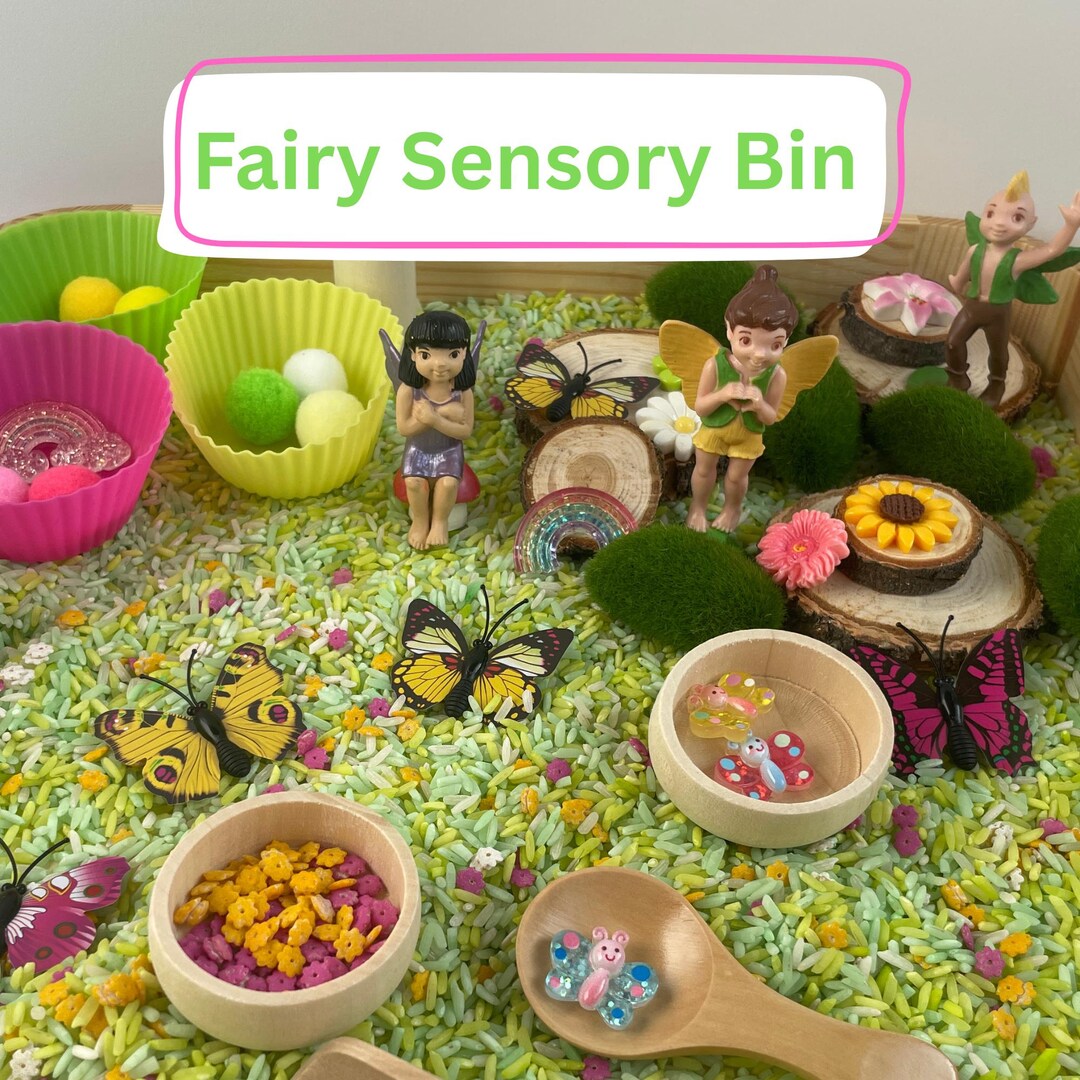 Sensory Bin Fairy Sensory Play for Children Colored Rice for Sensory ...