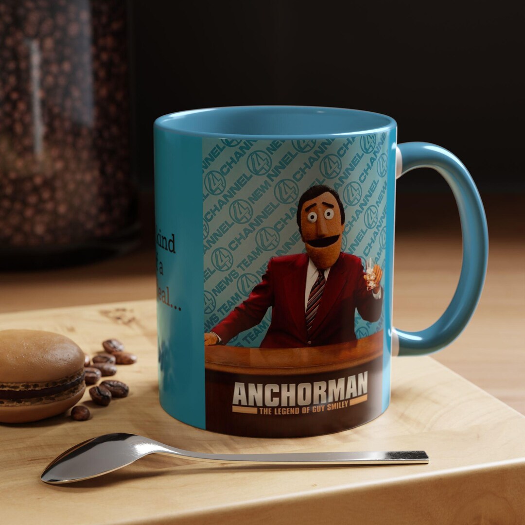 Guy Smiley Sesame Street Anchorman Parody Mug, Accent Coffee Mug 11oz ...