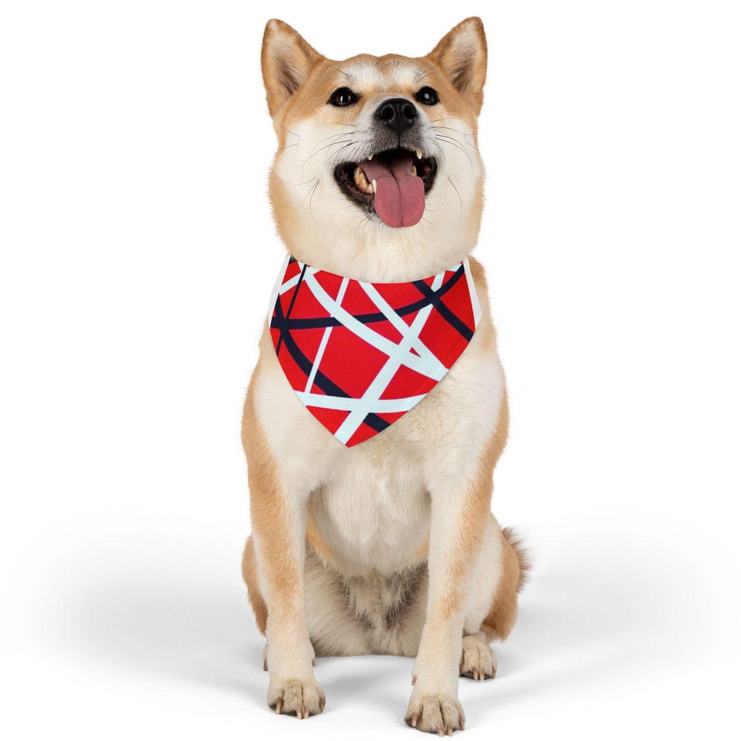 Eddie Van Halen Guitar Pattern Pet Bandana Collar | 80s Rock Pattern - Etsy