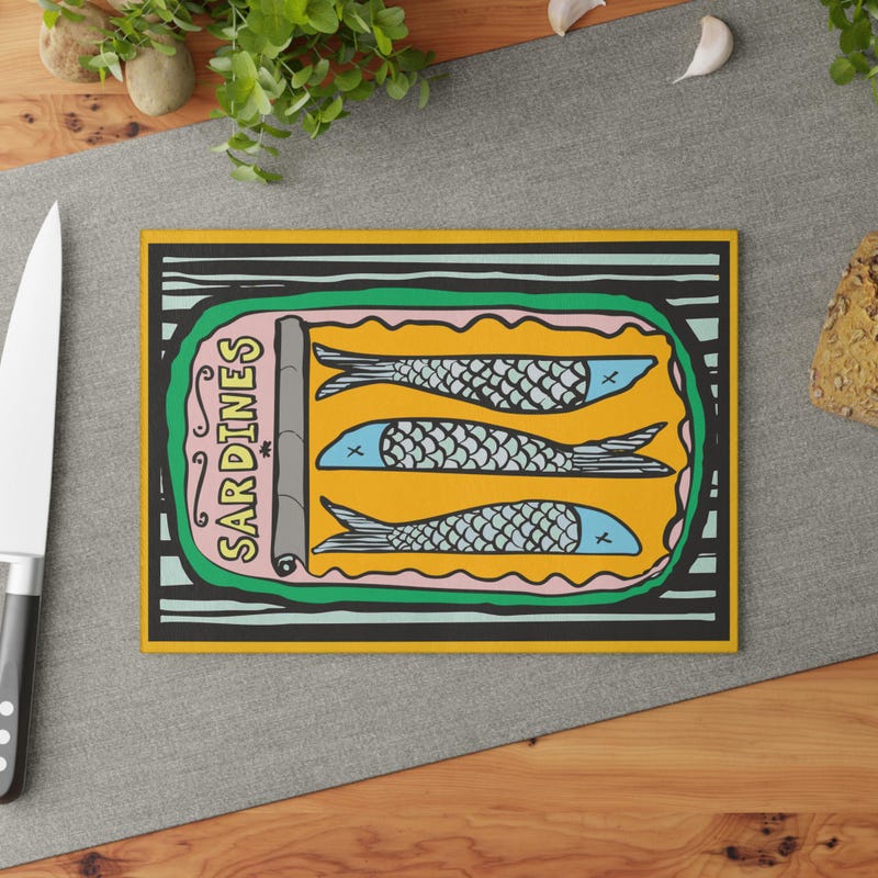 Sardines Cutting Board - Etsy UK