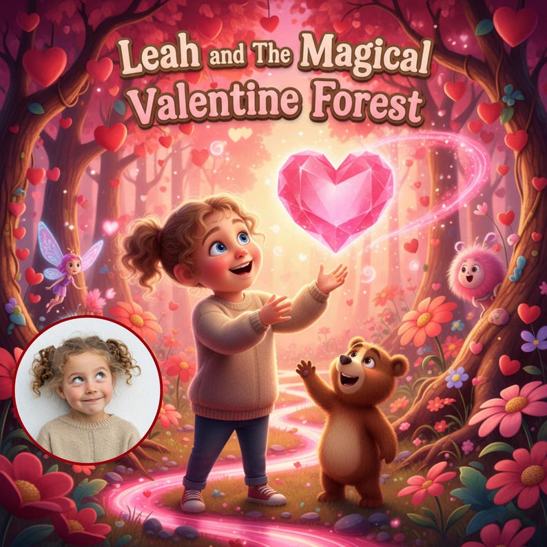Personalized Valentine Story Book for Kids Custom Name Children’s Book ...
