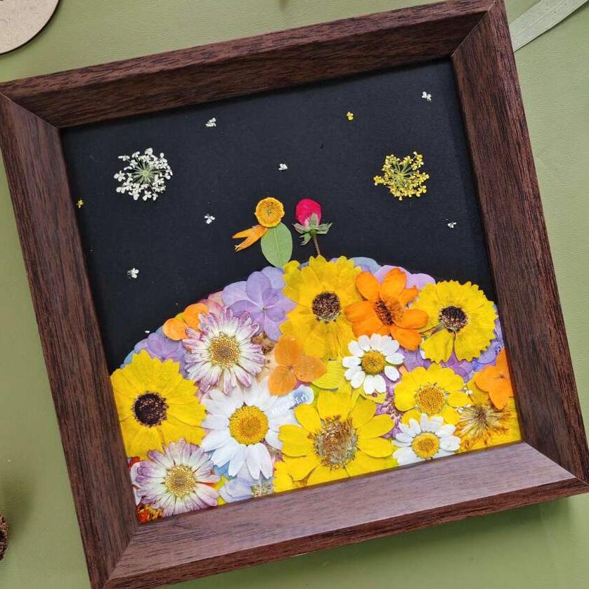 Pressed Flower Frame, the Little Prince, Handmade Botanical Wall Art ...