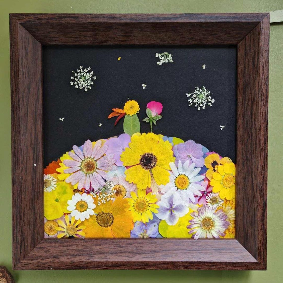 Pressed Flower Frame, the Little Prince, Handmade Botanical Wall Art ...