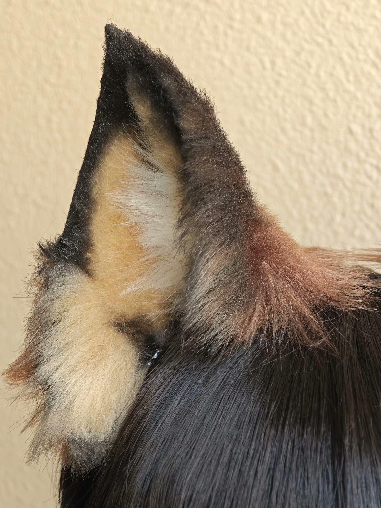 Handmade Brown Yellow German Shepherd Dog Ears Headband, Realistic ...