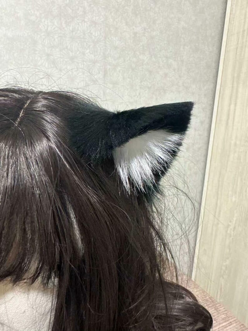 Handmade Black Cat Ears, Furry Cosplay With Wire, 7cm - Etsy