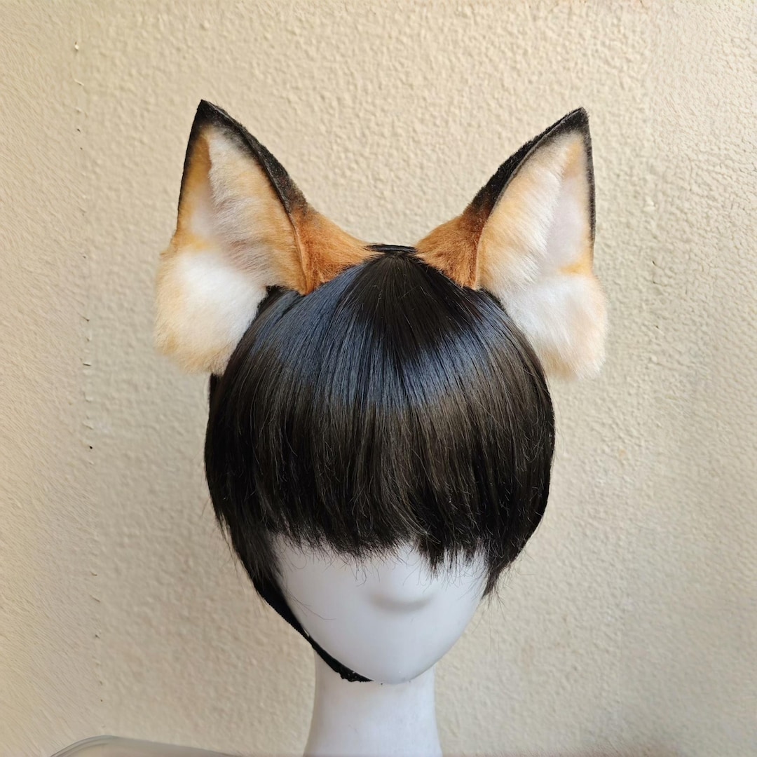 Handmade Red Fox Ears Headband, Realistic Furry Fox Cosplay Ears, 9 Cm ...