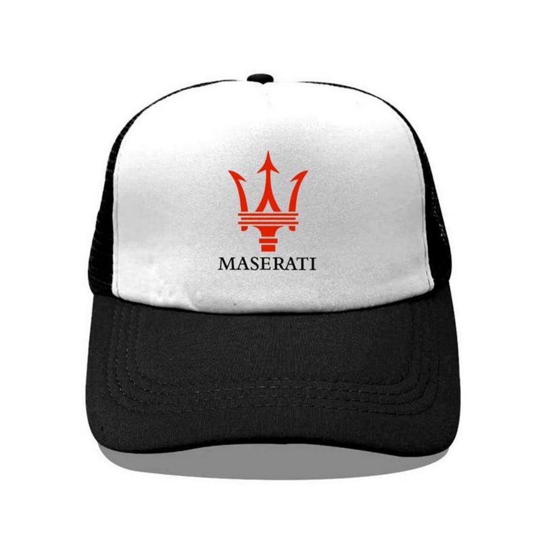 Maserati Racing Trucker Hat – Printed Logo Foam Mesh Baseball Cap ...