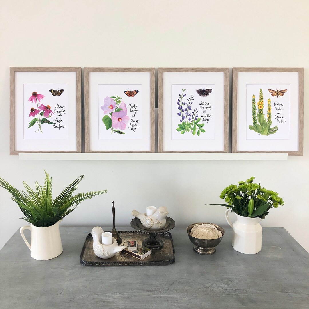 Wildflower Wonder Botanical Prints (set of 4) - Etsy