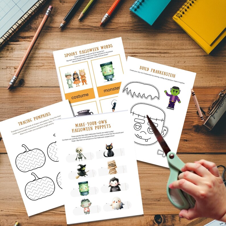 Halloween Activity Pack, Printable Kids Halloween Games, Coloring Pages ...