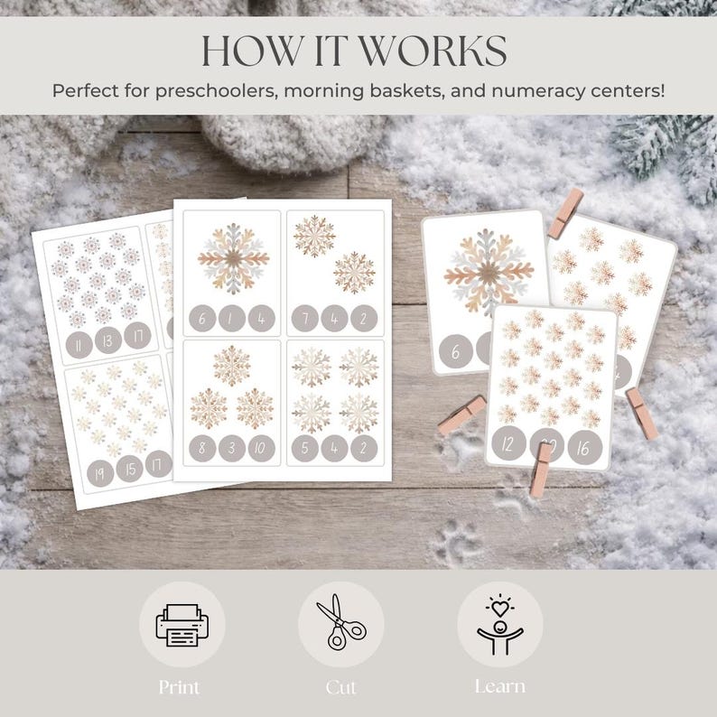 Arctic Animal Number Clip Cards (1–10) | Preschool Math Activity ...