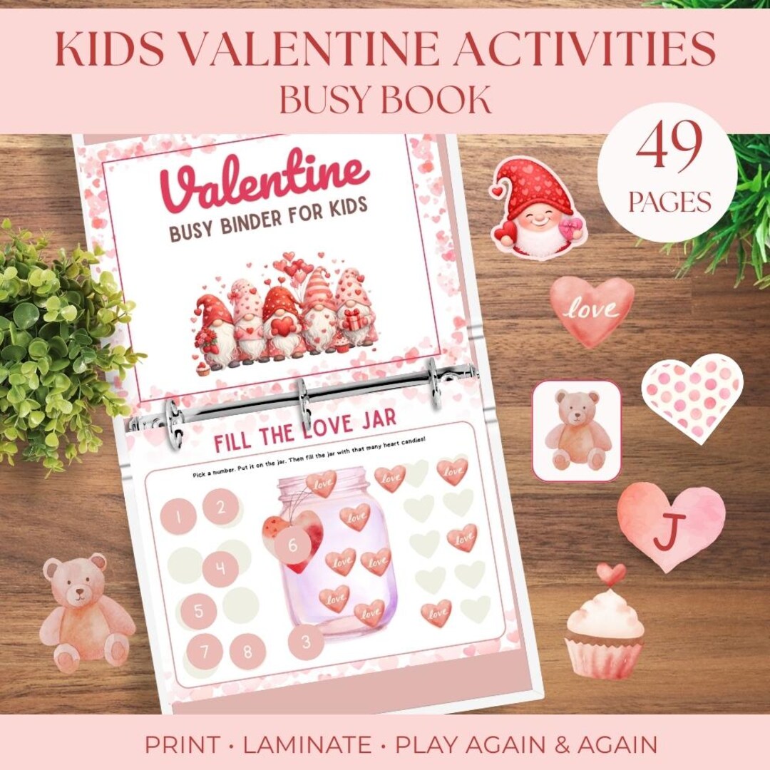 Valentine Busy Book Printable | Valentine Busy Binder for Kids ...
