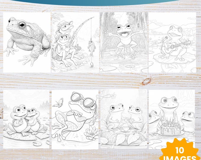 Dancing Frog Coloring Page | Frog Printable Coloring Page | Kids ...