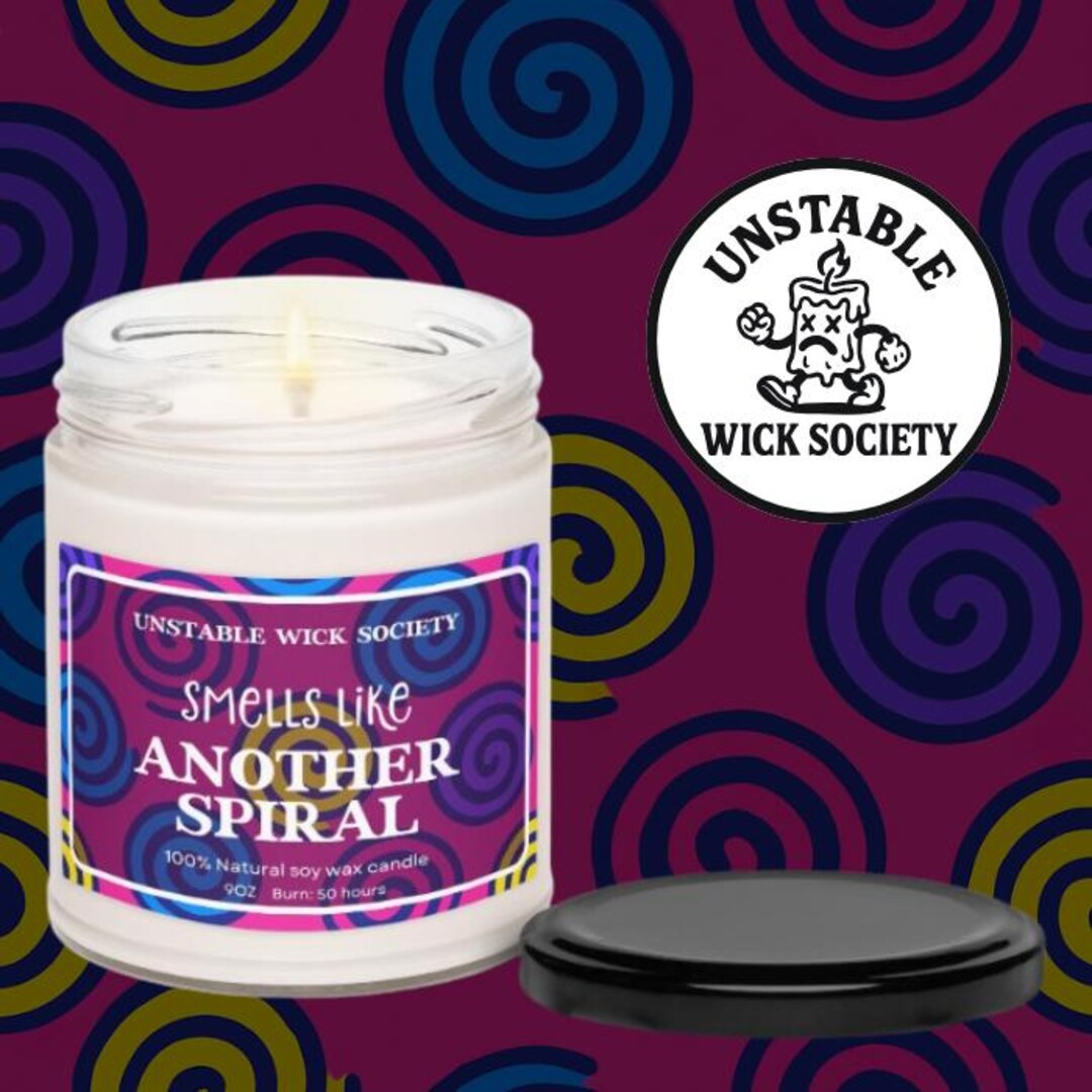 Smells Like Another Spiral Soy Candle | Funny Mental Health Spiral ...