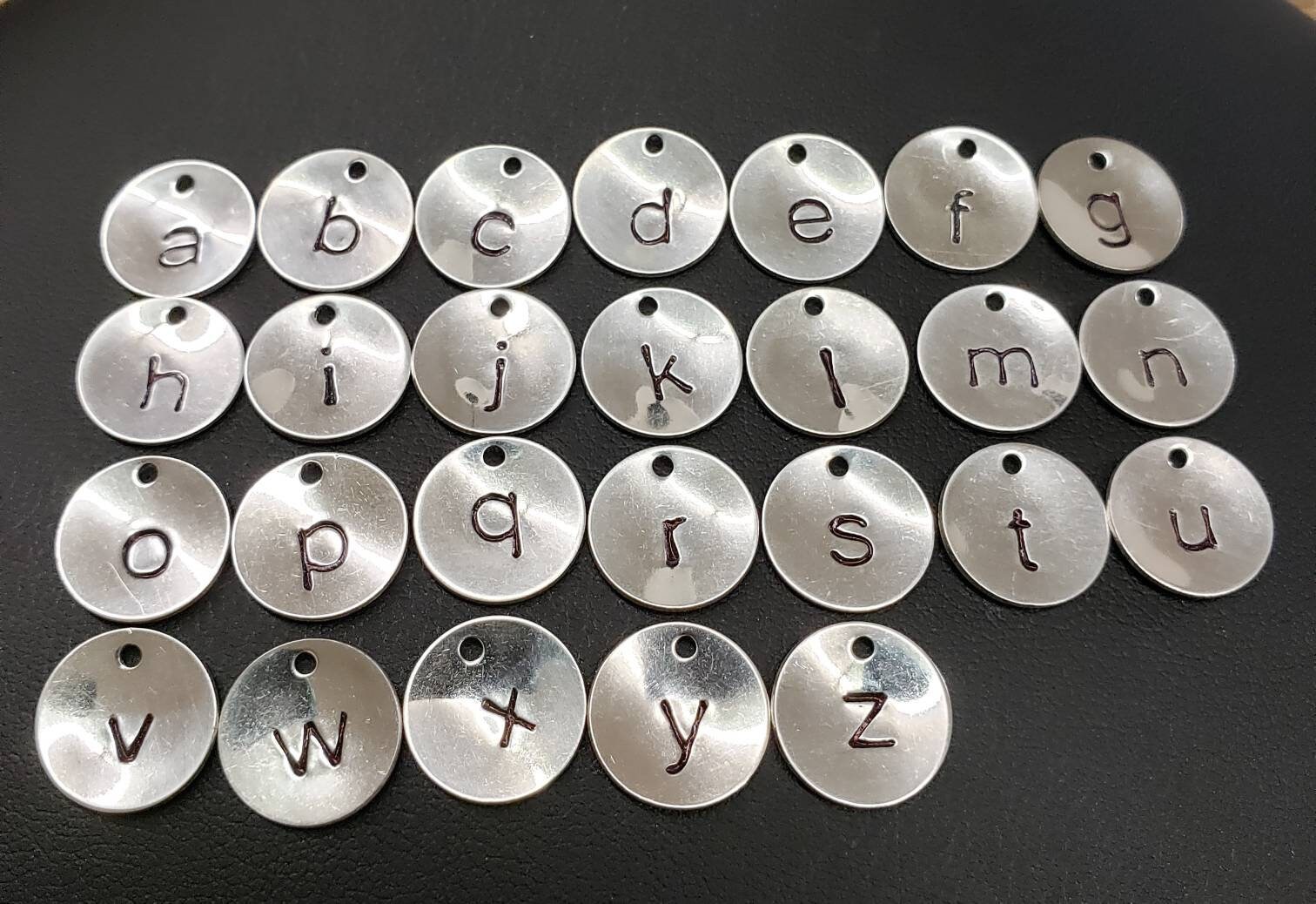 Mini Lowercase Initials (domed) - Etsy