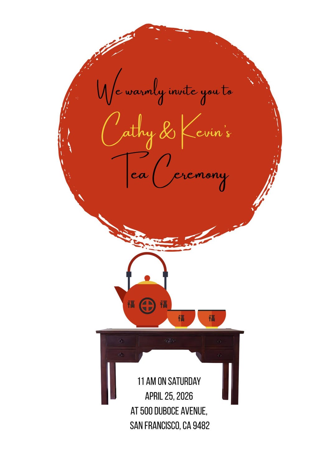 Teapot Tea Ceremony Invitation Digital Download - Etsy