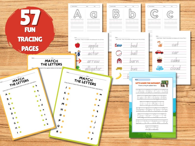 ABC Alphabet Tracing Book Printable | Kids Letter Tracing Worksheets ...