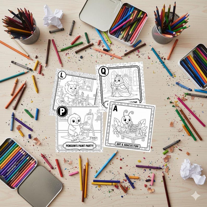 Kids Alphabet Animal Colouring Book Printable, Colouring Pages ...
