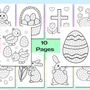 Easter Dot Marker Activity Page, Dot Marker Printable for Toddlers, Do ...