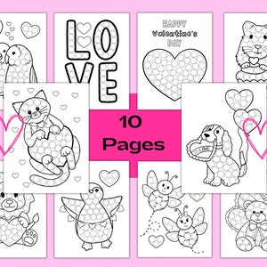 Valentine’s Day Dot Marker Activity Page, Dot Marker Printable for Kids ...