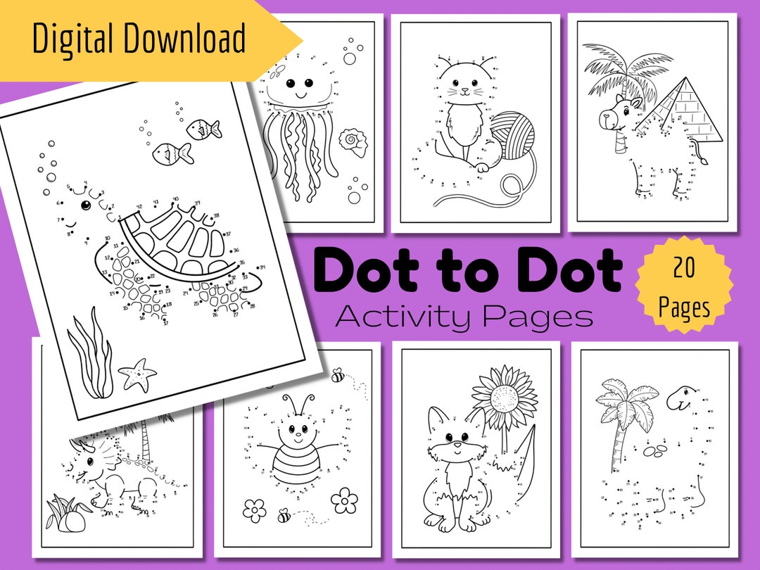 Dot To Dot For Kids Dot To Dot Printable Connect The Dots Preschool
