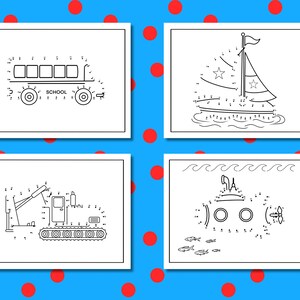 Dot to Dot for Kids, Dot to Dot Printable, Connect the Dots, Preschool ...