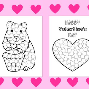 Valentine’s Day Dot Marker Activity Page, Dot Marker Printable for Kids ...