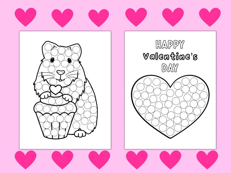 Valentines Day Dot Marker Activity Page Dot Marker Printable - Etsy