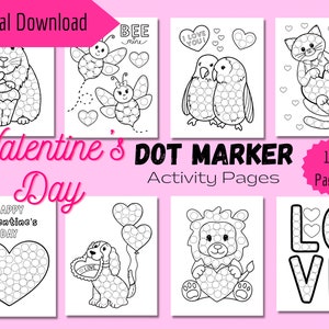 Valentine’s Day Dot Marker Activity Page, Dot Marker Printable for Kids ...