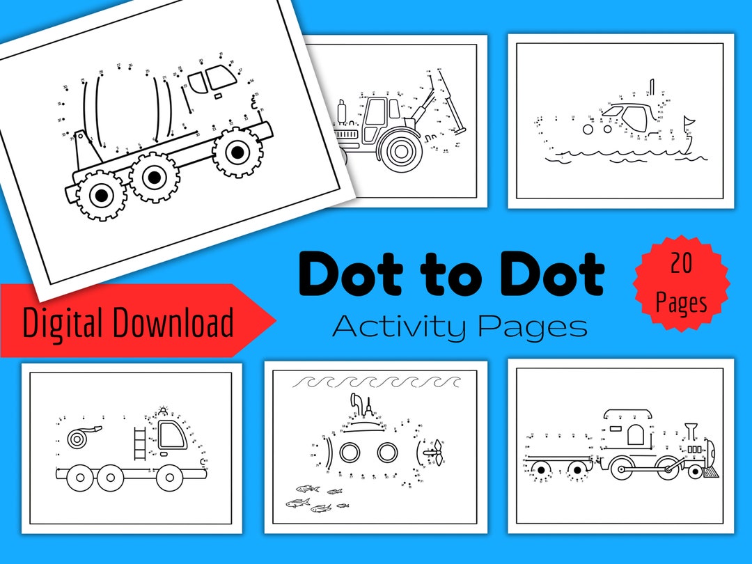 Dot to Dot for Kids, Dot to Dot Printable, Connect the Dots, Preschool ...