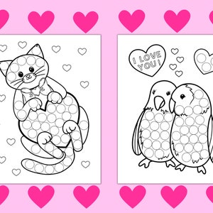 Valentine’s Day Dot Marker Activity Page, Dot Marker Printable for Kids ...