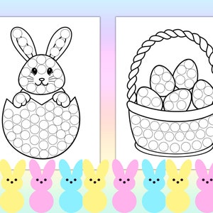 Easter Dot Marker Activity Page, Dot Marker Printable for Toddlers, Do ...