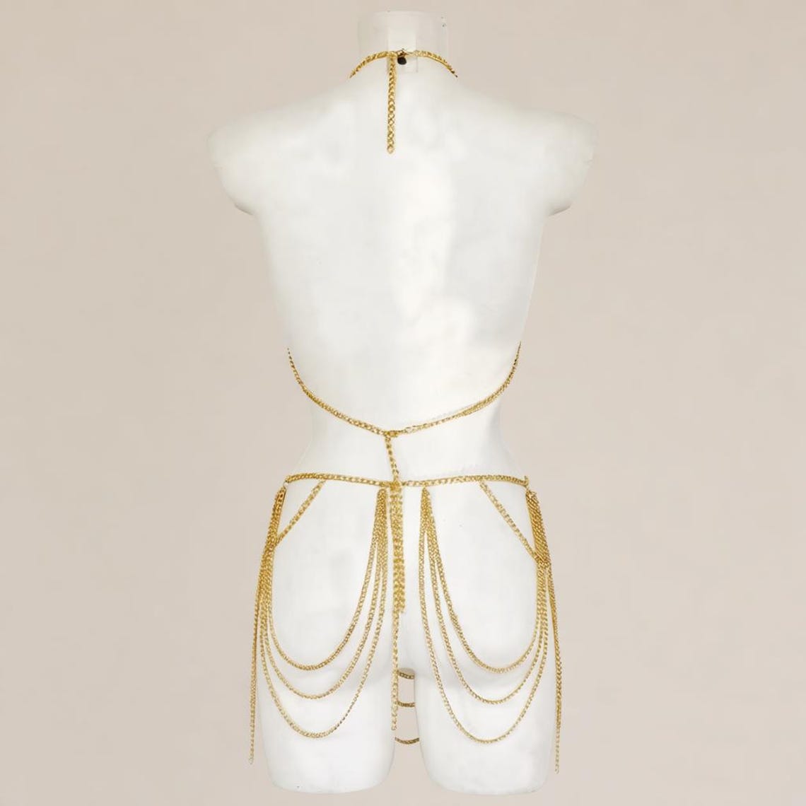 Golden Body Chain Suit, Rave Festival Jewelry - Etsy Canada