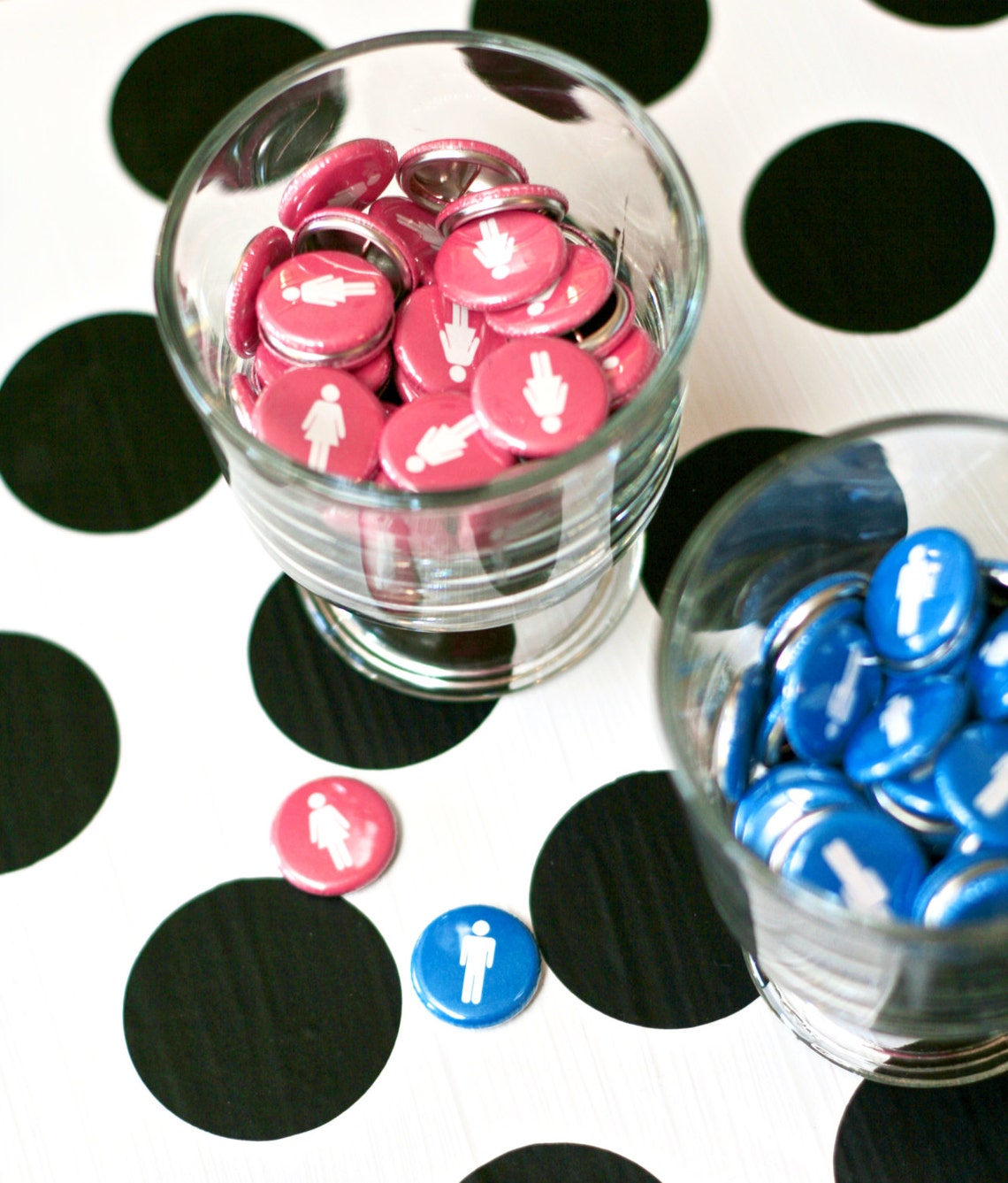 40pk Gender Reveal Boy & Girl Buttons Pins for Baby Gender Reveal Party ...