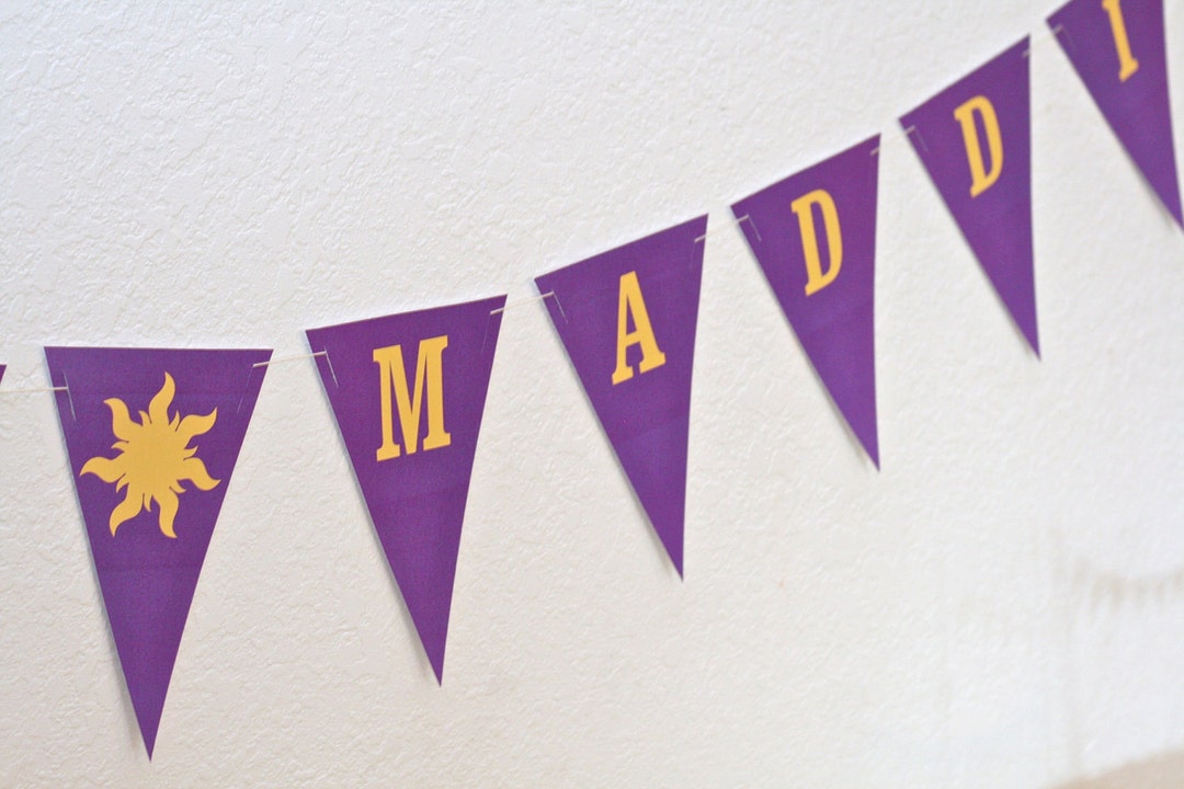 Rapunzel Sun CUSTOM Banner Printable With Child's Name Bunting - Etsy
