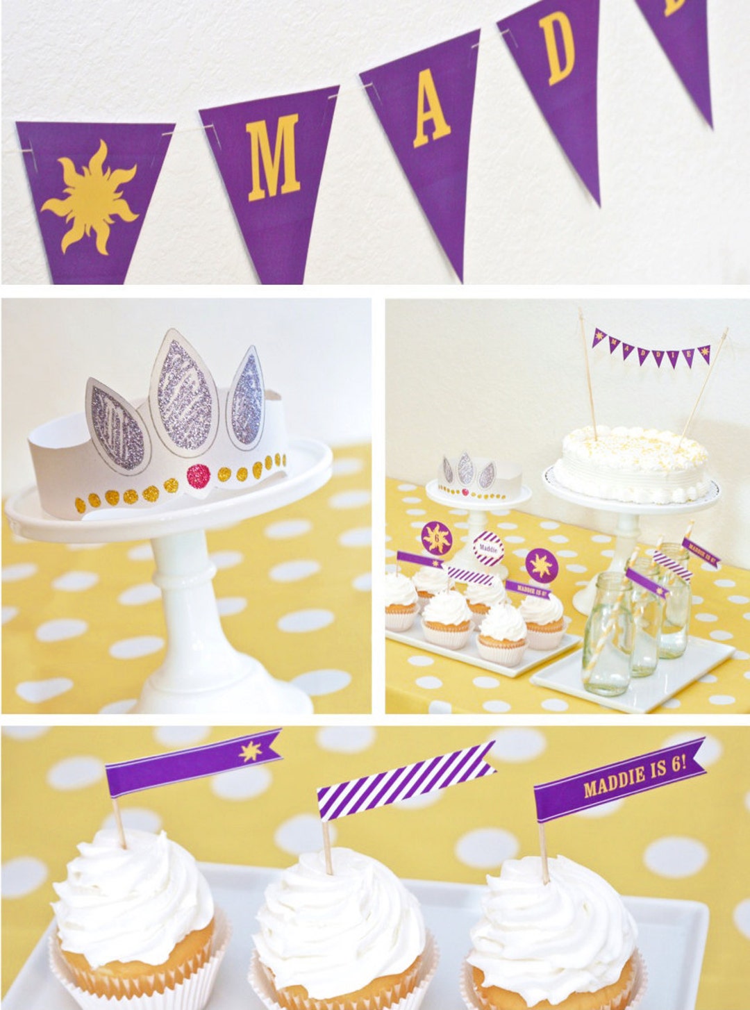 COMBO PACK Tangled Party Decor - Printable PDF Instant Download ...