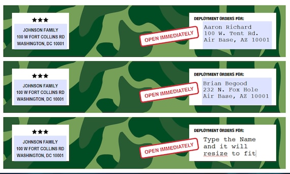 EDITABLE Boot Camp Party Invitations Address Labels | Etsy