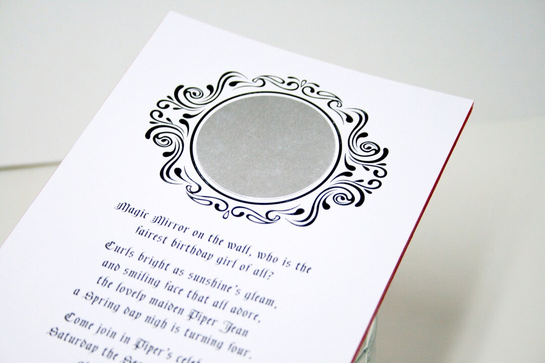 Snow White Party Invites - Editable & Printable "magic Mirror" Snow ...