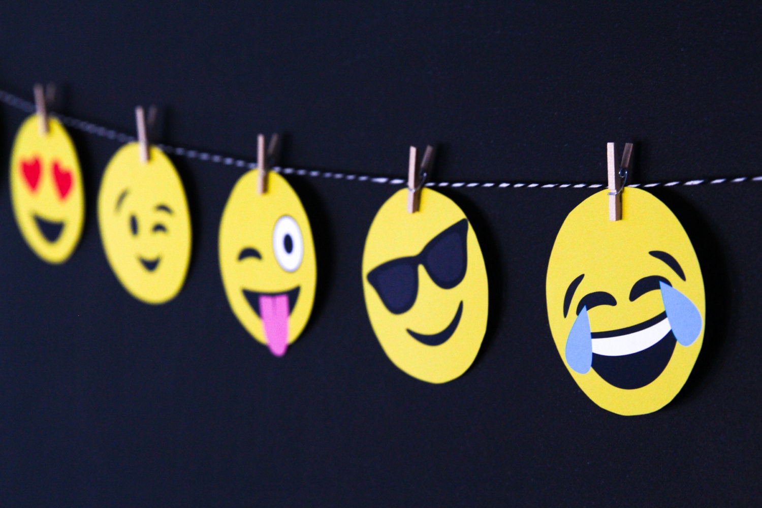 Emoji Party Decor Banner - Printable PDF - Etsy