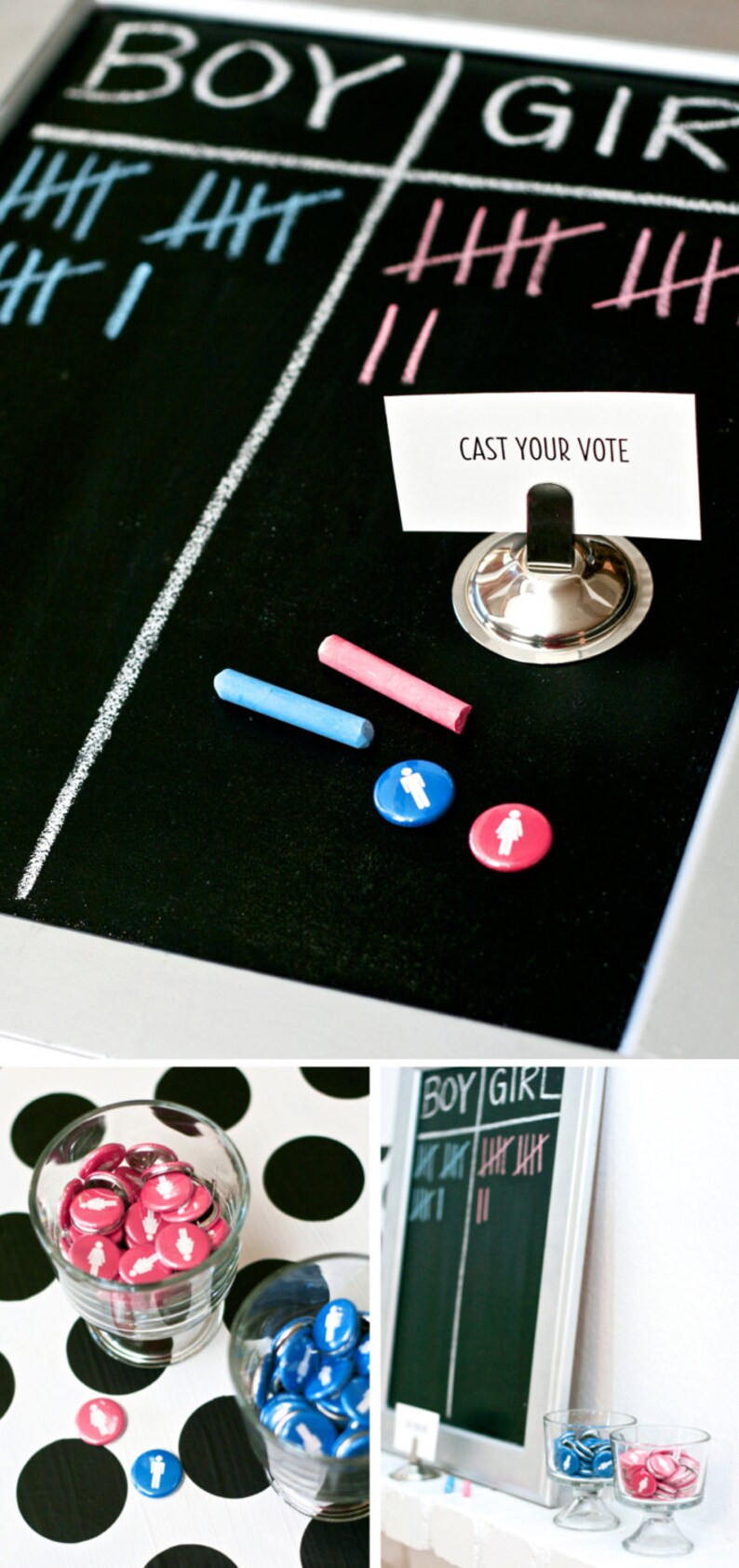 20pk Gender Reveal Boy & Girl Buttons Pins for Baby Gender Reveal Party ...
