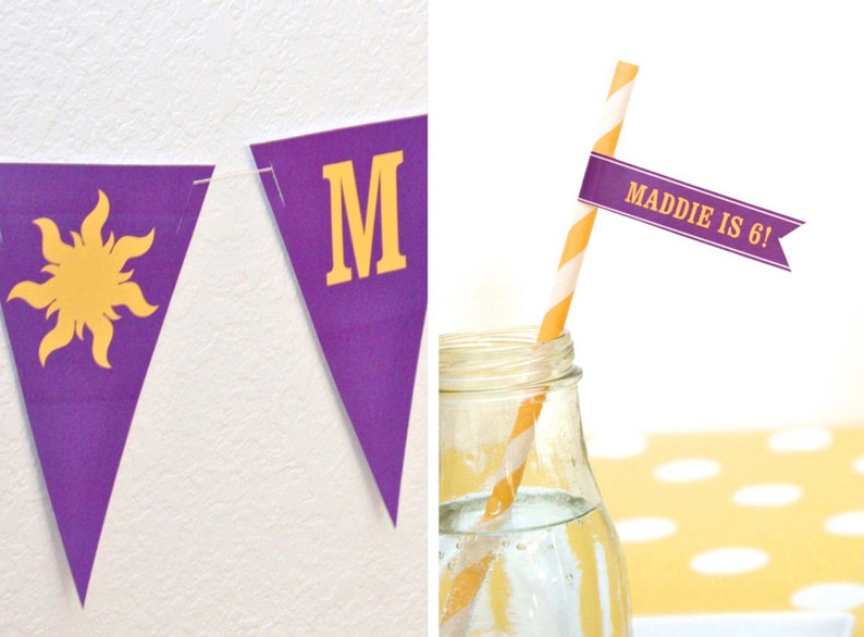 COMBO PACK Tangled Party Decor - Printable PDF Instant Download ...
