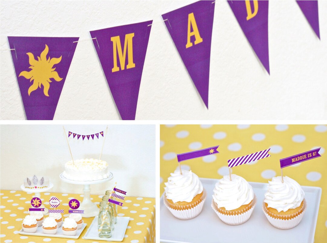 Rapunzel Sun CUSTOM Banner Printable With Child's Name Bunting - Etsy